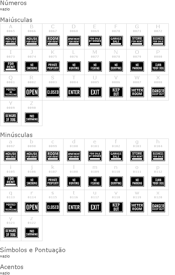 All Purpose Signs JL Fonte | Visualizar