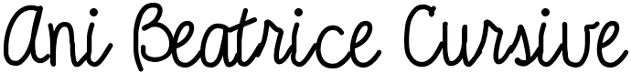 Ani Beatrice Cursive Fonte | Visualizar