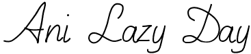Ani Lazy Day Fonte | Visualizar