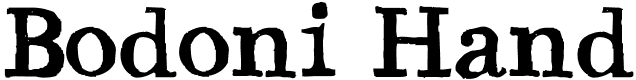 Bodoni Hand Fonte | Visualizar