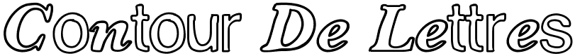 Contour De Lettres Fonte | Visualizar