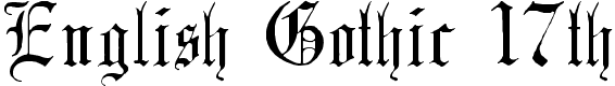 English Gothic, 17th Fonte | Visualizar