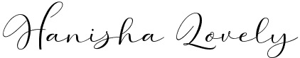 Hanisha Lovely Fonte | Visualizar