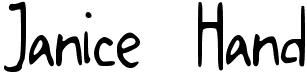 Janice Hand Fonte | Visualizar