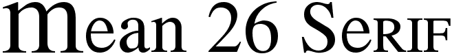 Mean 26 Serif Fonte | Visualizar
