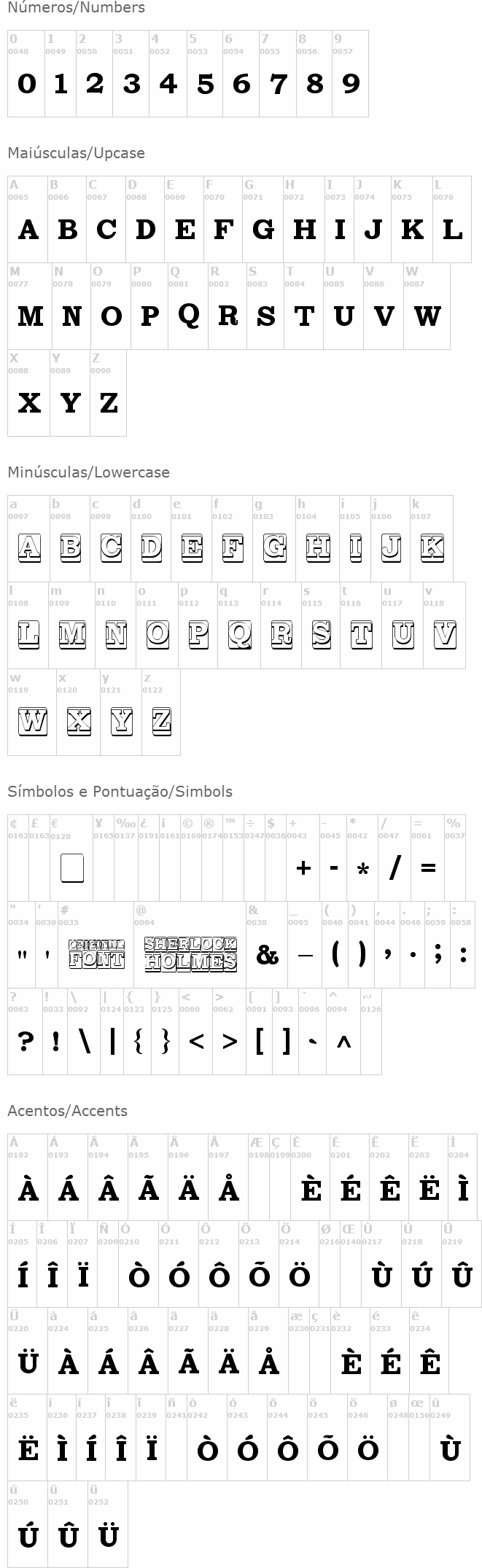 Sherlock Holmes Fonte | Visualizar