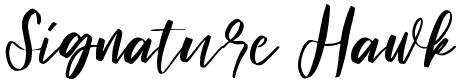 Signature Hawk Fonte | Visualizar