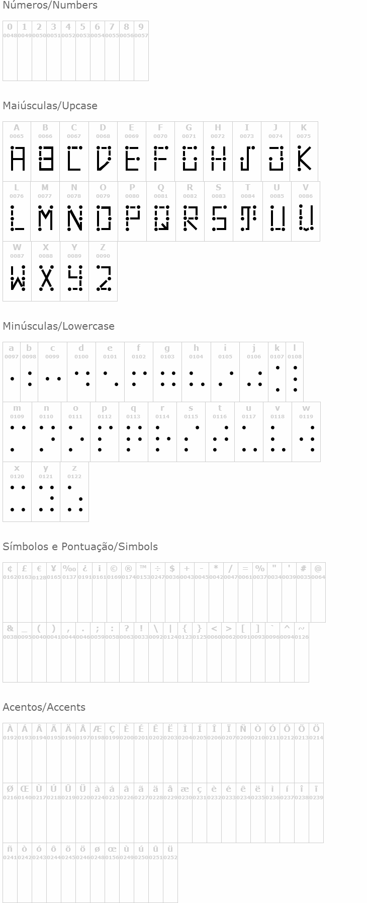 Visual Braille Fonte | Visualizar