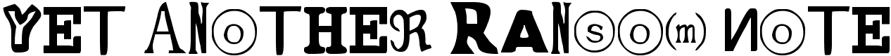 Yet Another Ransom Note Fonte | Visualizar