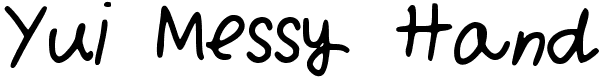 Yui Messy Hand Fonte | Visualizar